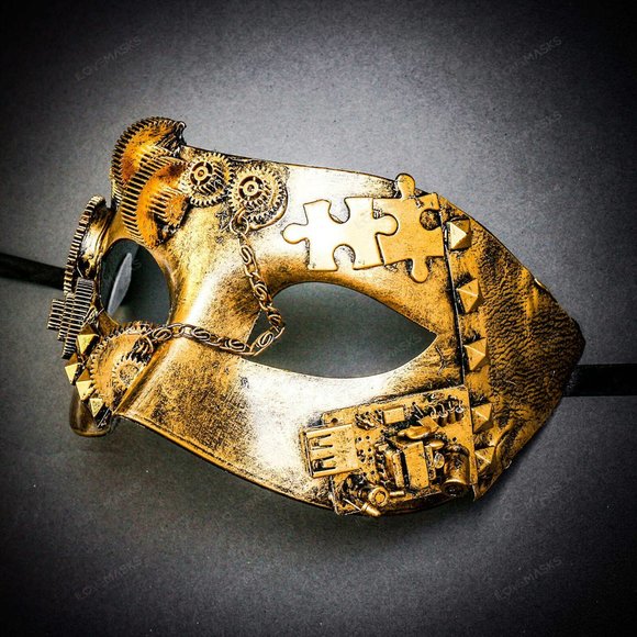 ILOVEMASKS | Accessories | Men Venetian Steampunk Roman Halloween ...